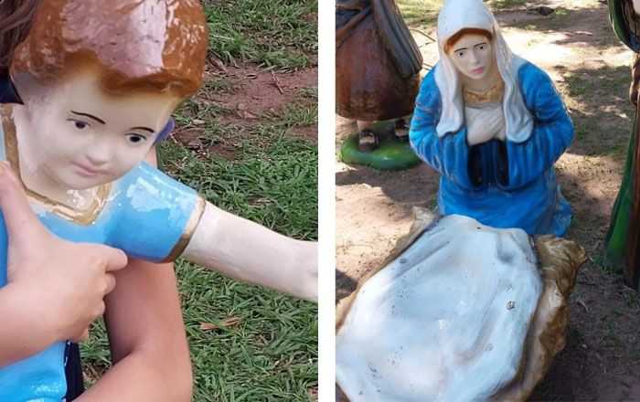 Após furto do ‘Menino Jesus’, empresa doa nova escultura para presépio ...